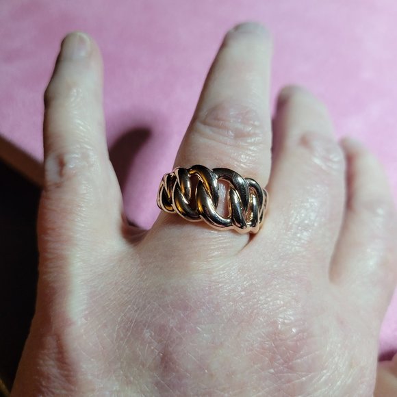Silver Style QVC | Jewelry | Qvc Silver Style Graduated Curb Link Ring ...